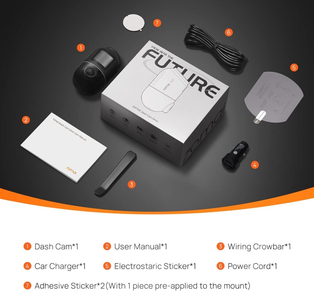 70mai Dash Cam Omni, 360° Rotating camera - SP88 Auto Electrician ...